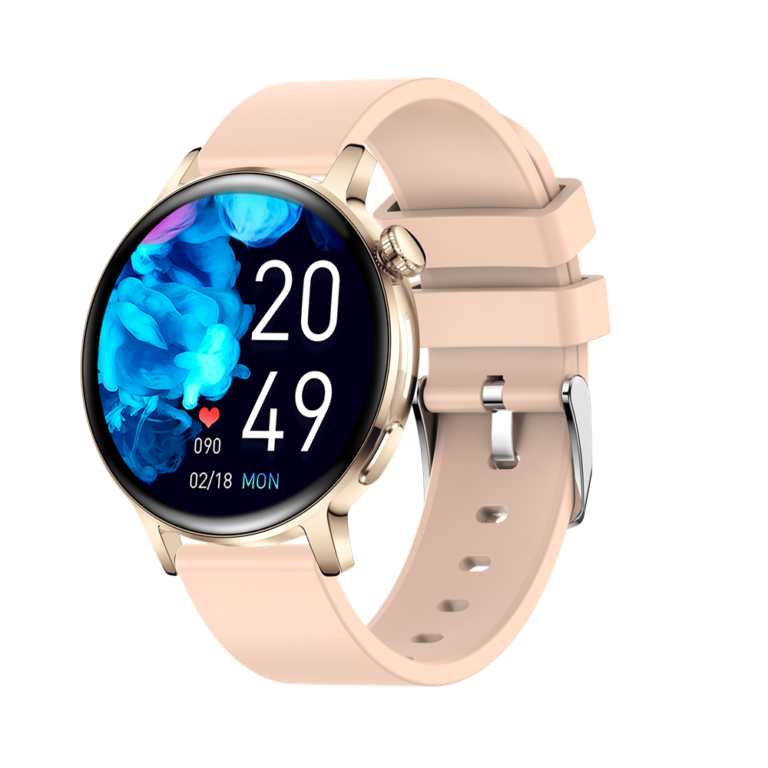 Smartwatch – Diseño Redondo – Rosa – Agro&Tec